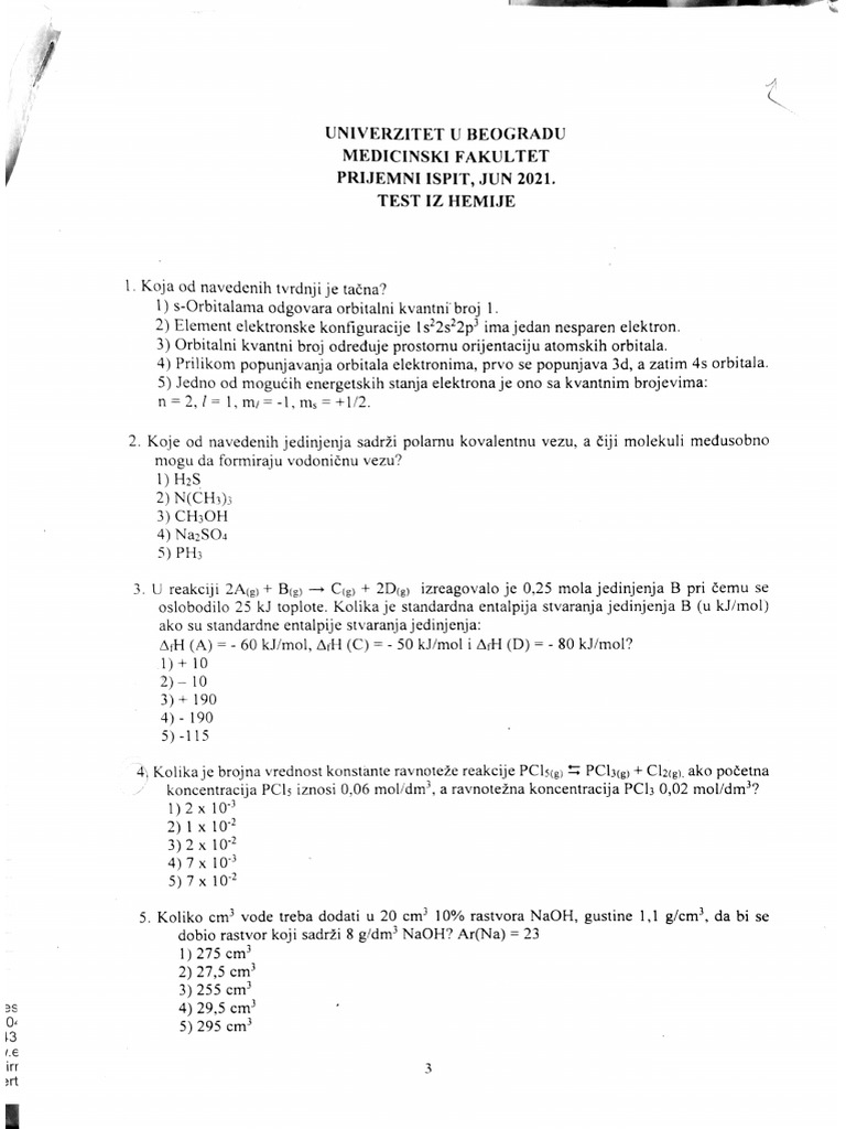 Prijemni 2021. | PDF