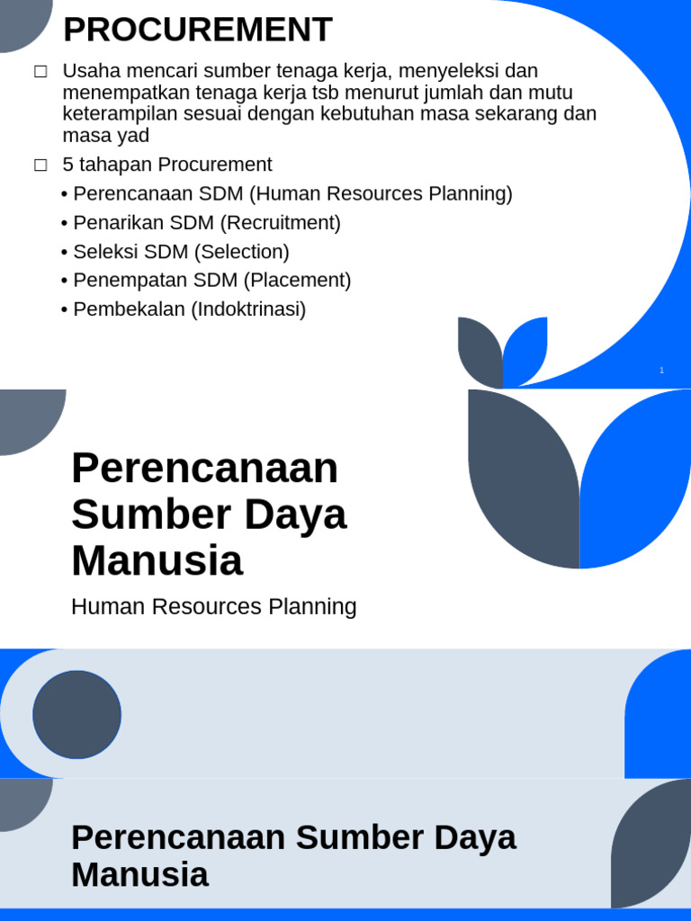MSDM 1. Pertemuan 4.perencanaan SDM | PDF