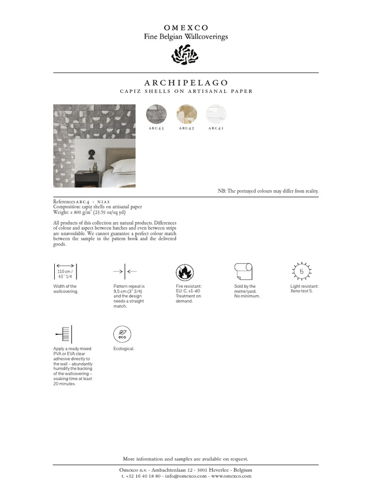 Omexco Heverlee Wallcovering Details | PDF