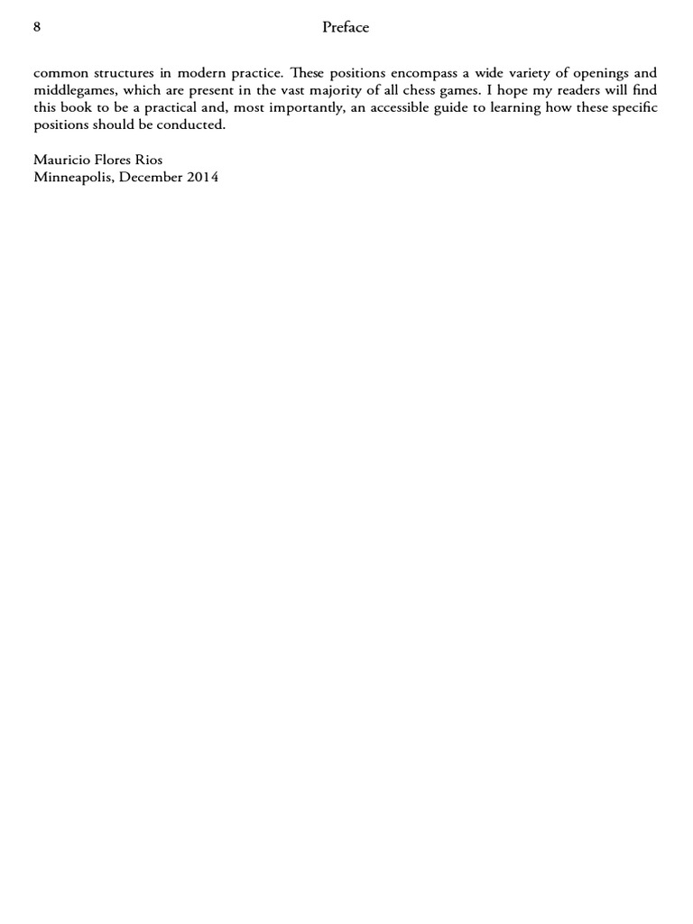 Mauricio Flores Rios Chess Structures A Grandmaster Guide 7 | PDF