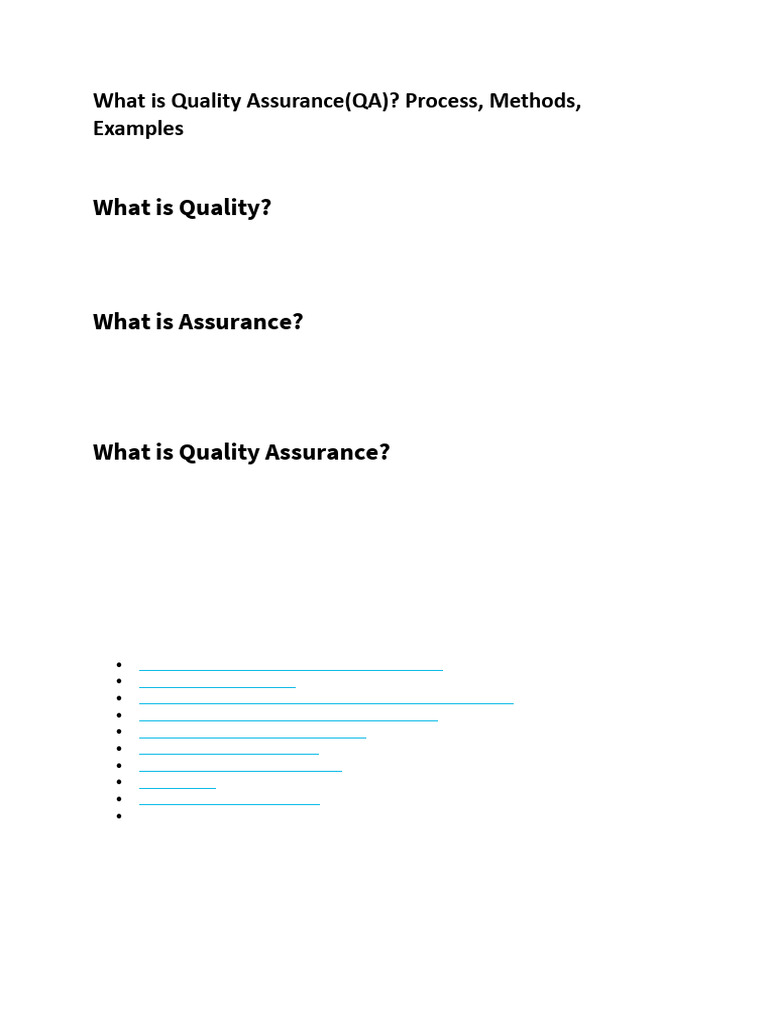 What Is SW Quality Assurance-SWD | PDF