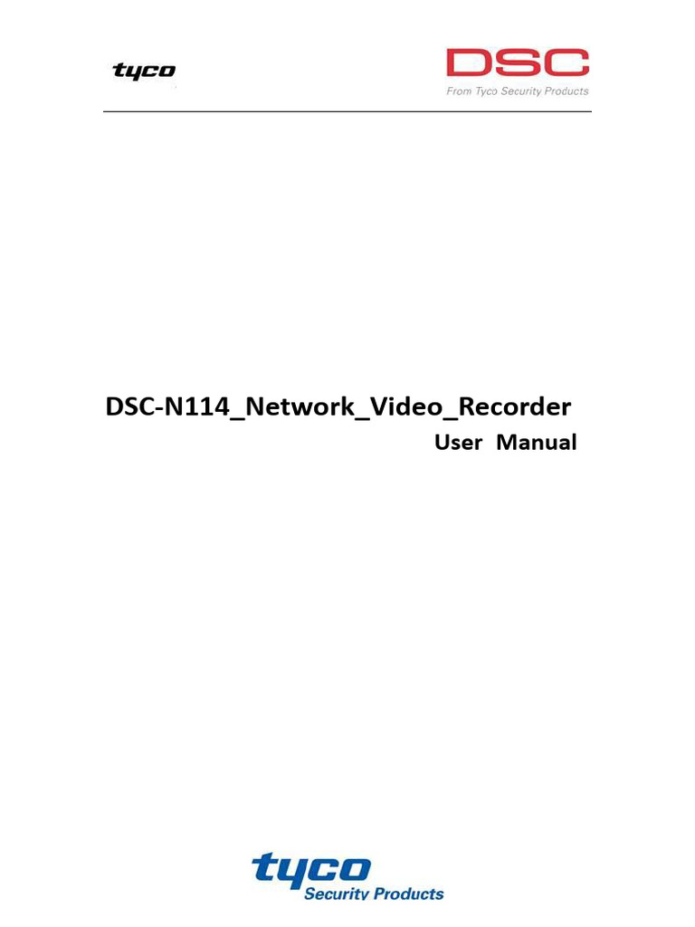 DSC-N114 Network Video Recorder User Manual For Customer | PDF | Usb | Home & Garden
