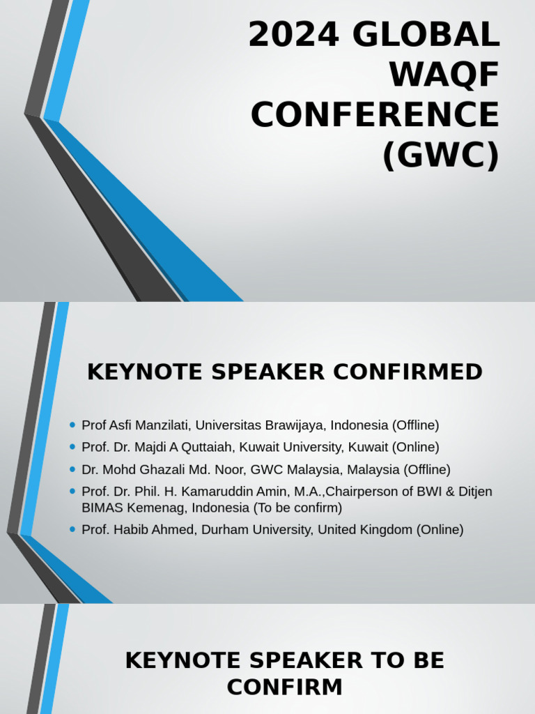 2024 Global Waqf Conference (GWC) | PDF