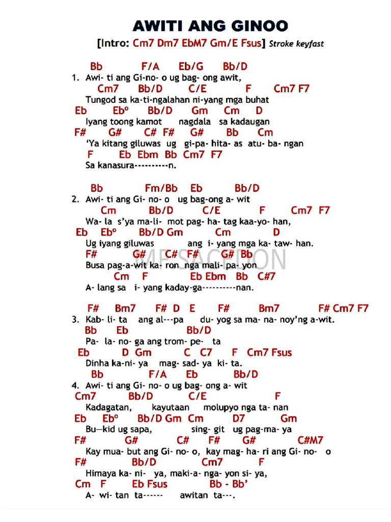 Awiti Ang Ginoo | PDF