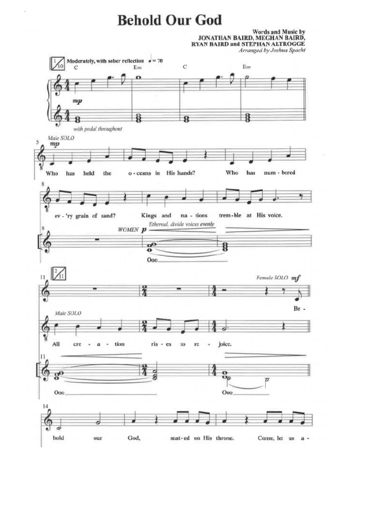Behold Our God Satb | PDF
