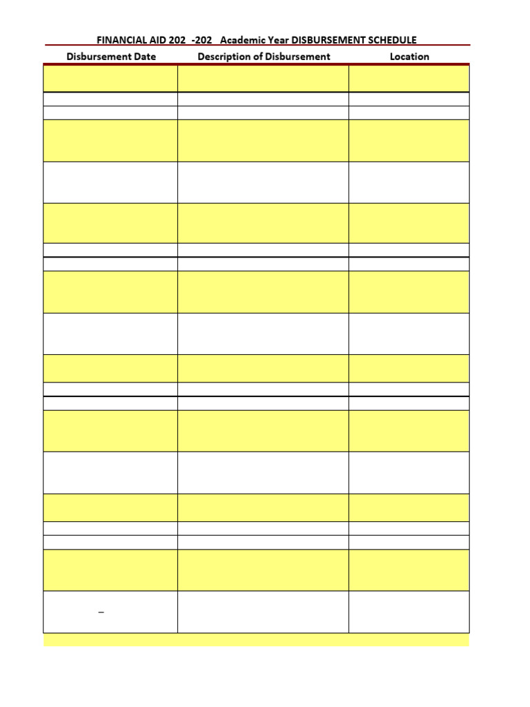 Disbursement Schedule | PDF