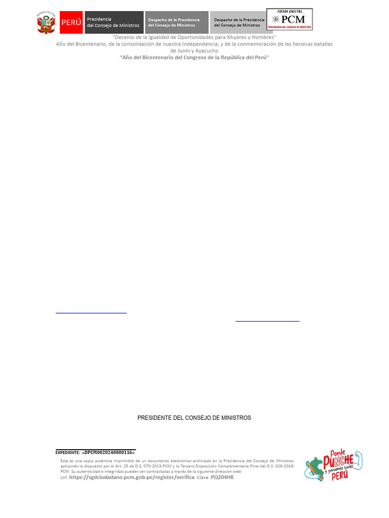 Oficio Multiple D000018-2024-PCM-DPCM | PDF