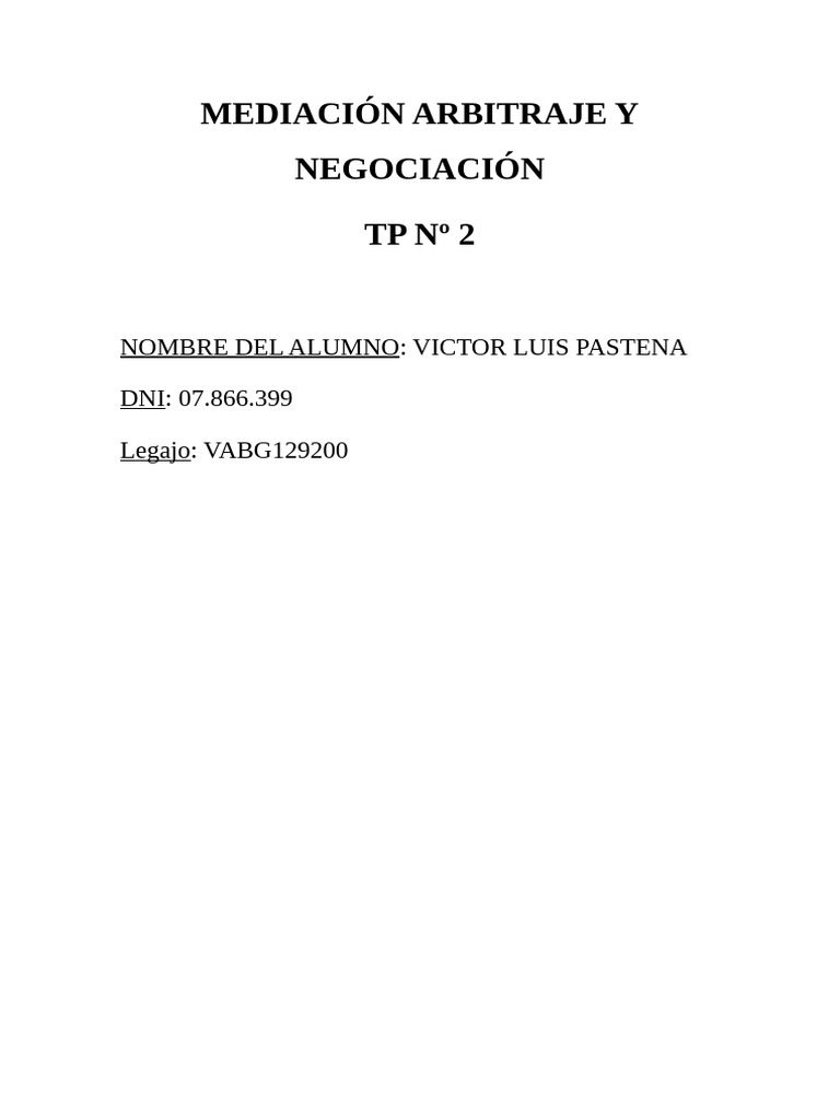TP 2 - Mediacion | PDF