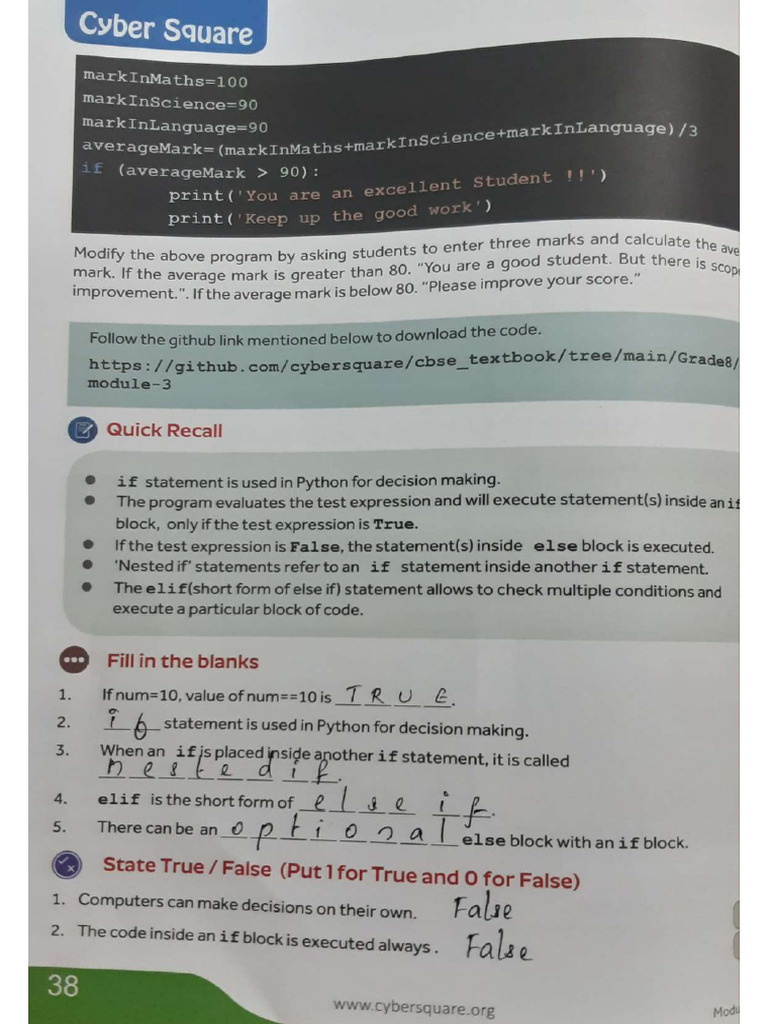 Making Decisions in Python Textbook | PDF