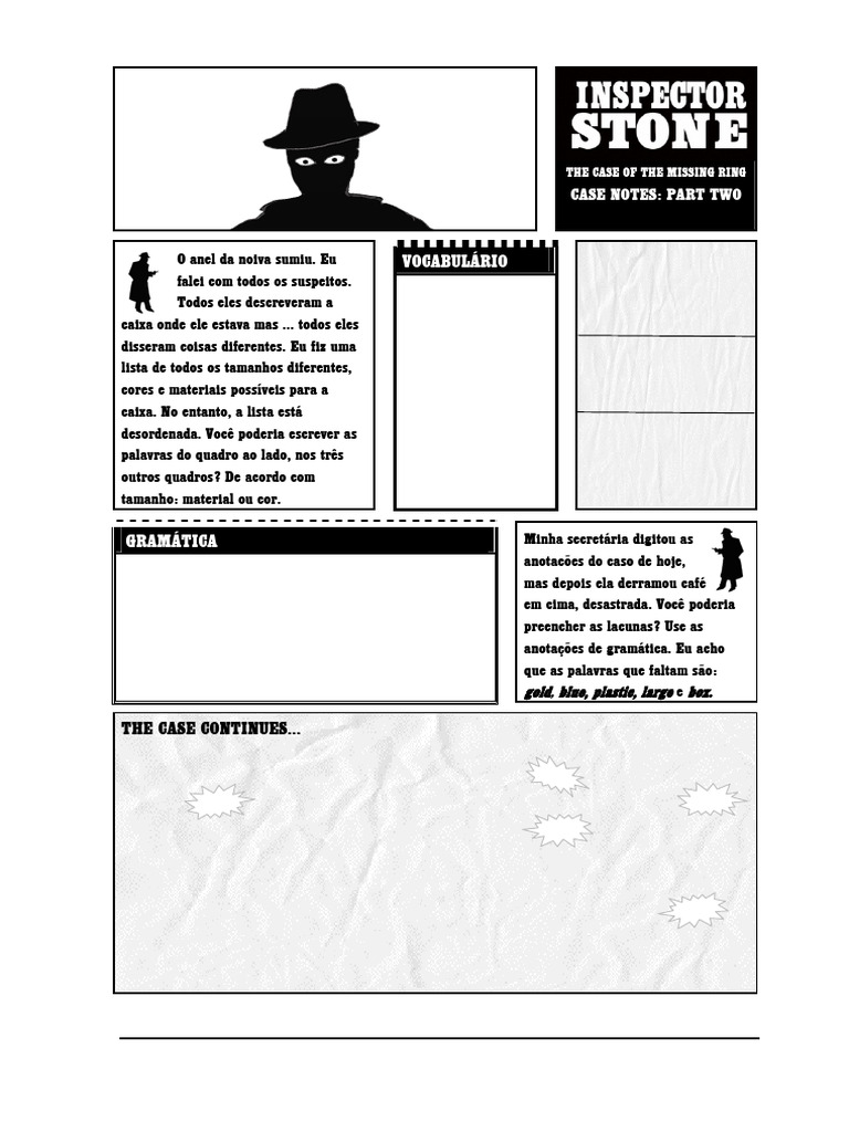 Inspetor Stone Is s1 E2 Activities Portuguese | PDF | Home & Garden