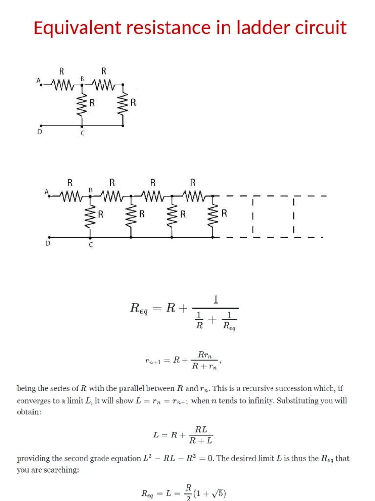 Resistors - Infinite Chain | PDF