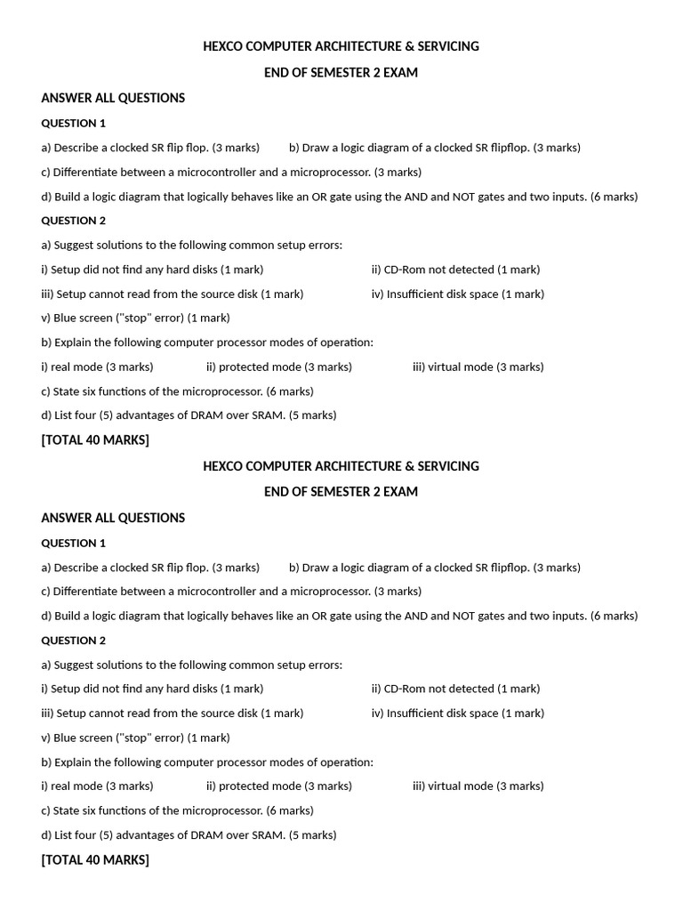 2022 End of Semester 2 Test | PDF