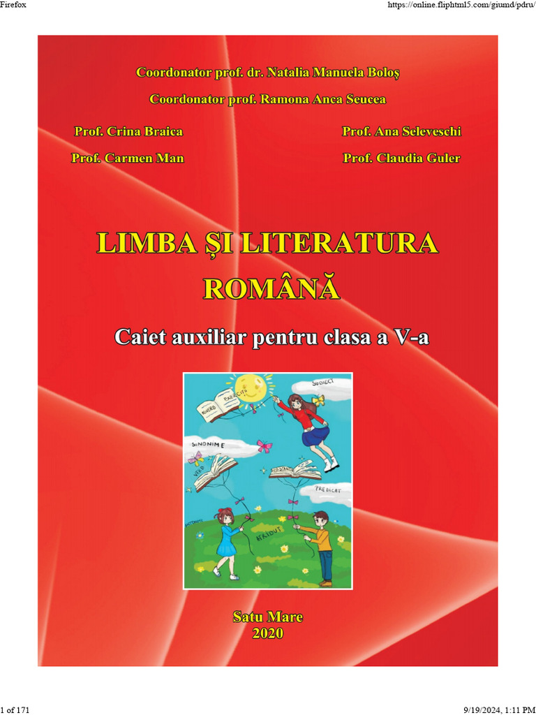 Auxiliar Gramatica Clasa 5 | PDF