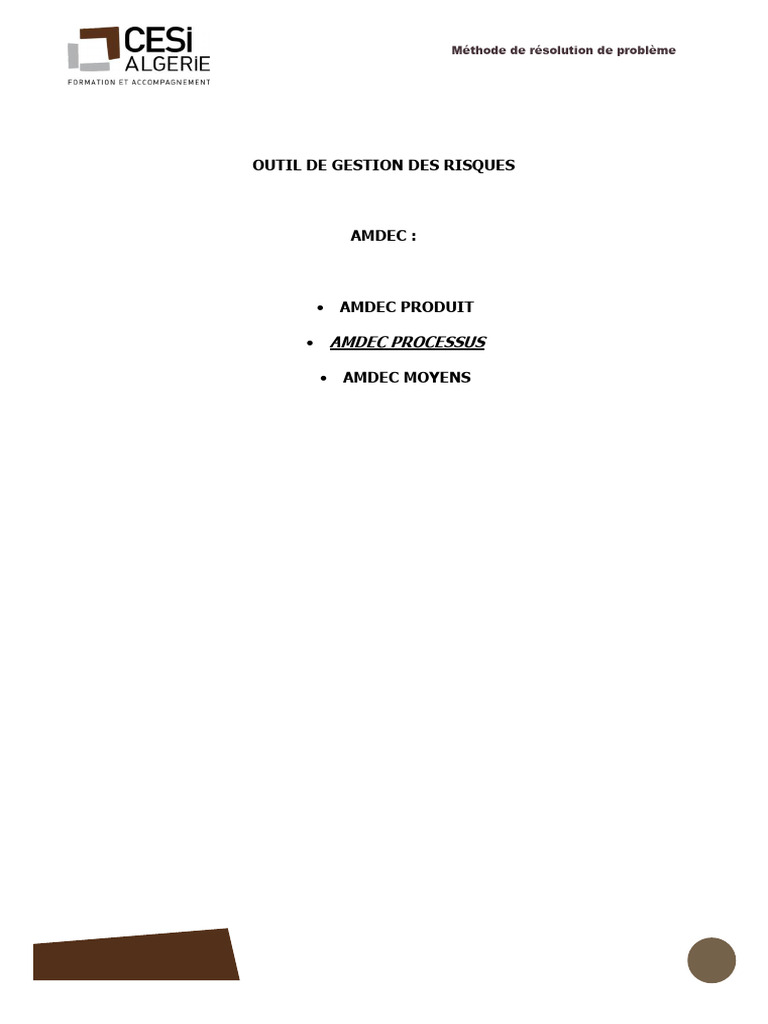 AMDEC | PDF