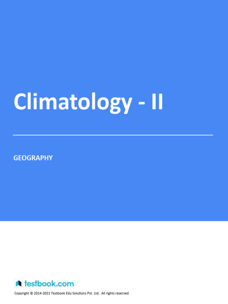 Climatology - II - Study Notes | PDF