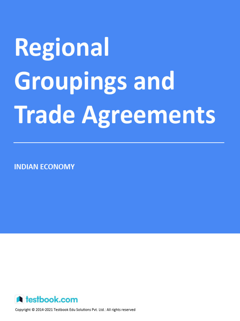 Regional Groupings and Trade Agreements - Study Notes | PDF