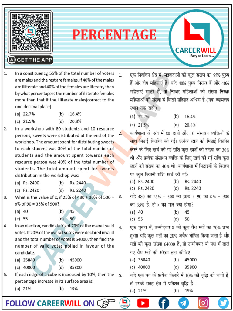 Percentage Sheet | PDF