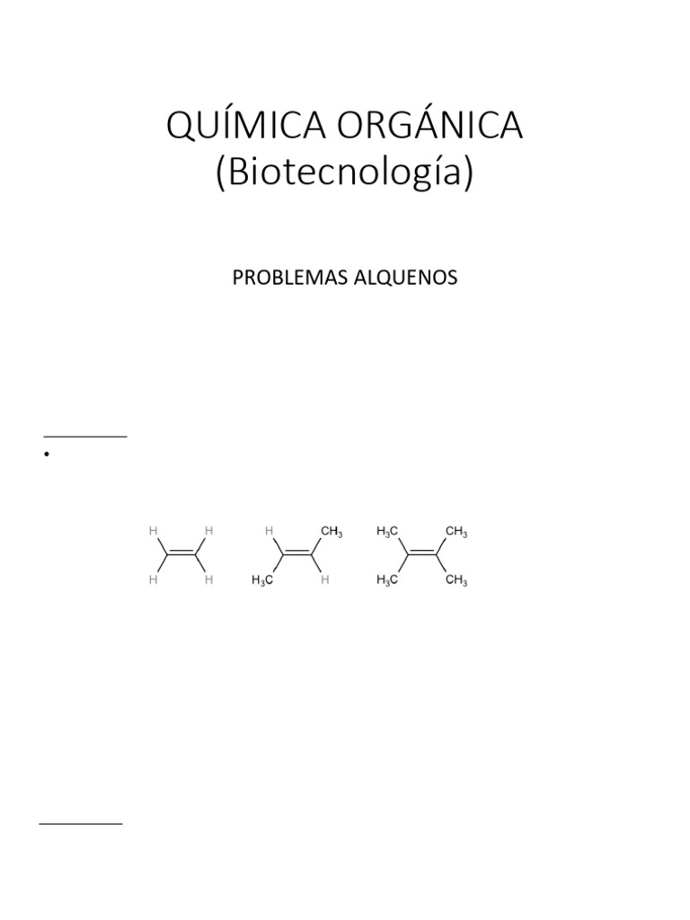 Problemas de Alquenos | PDF