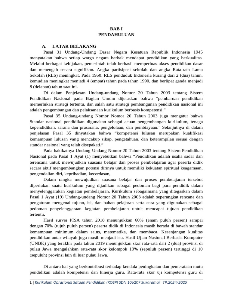 KOSP SDN 106209 Sukaramai TAHUN 2023-2024 | PDF