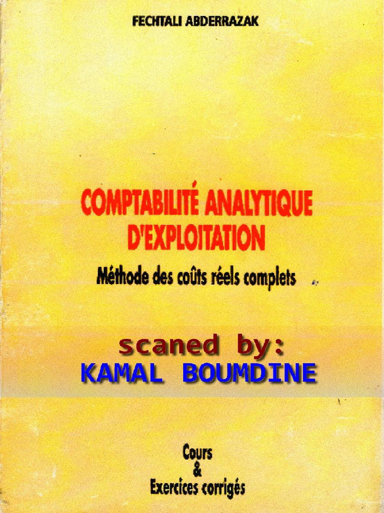 Comptabilite Analytique 1 | PDF