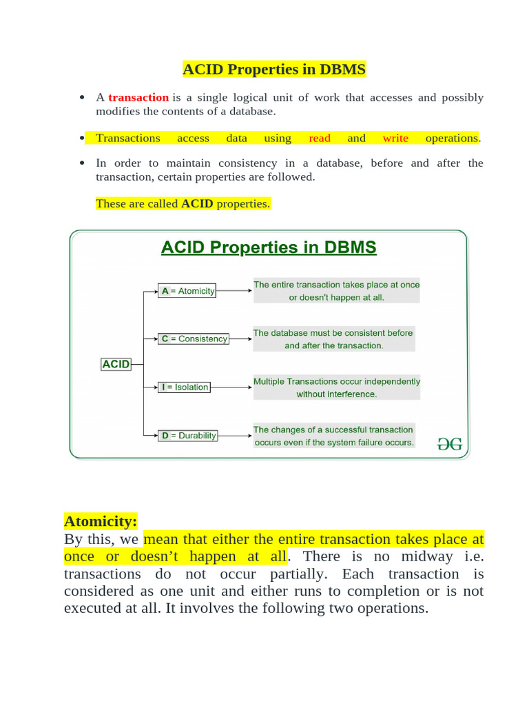 ACID Property | PDF