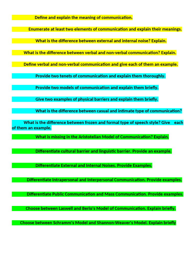 Define and Explain The Meaning of Communication | PDF
