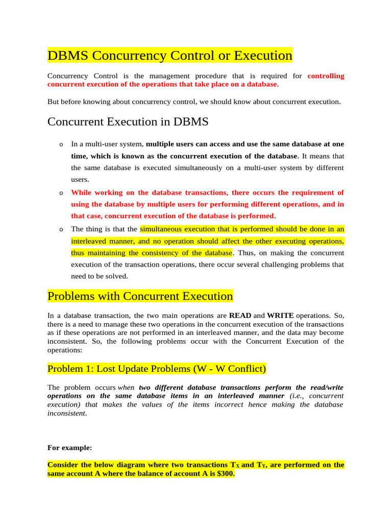 Concurrency Control | PDF Concurrency Control | PDF