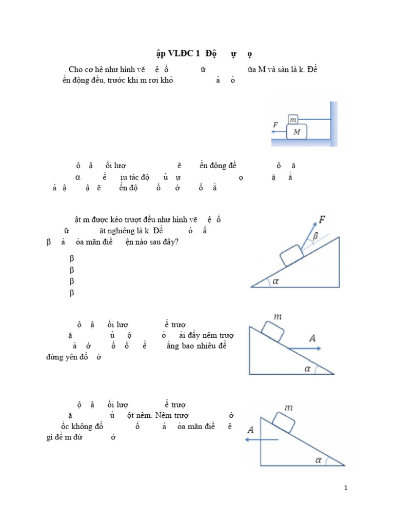 Bài Tập VLDC 1 - P2 - Bài Tập Động Lực Học | PDF