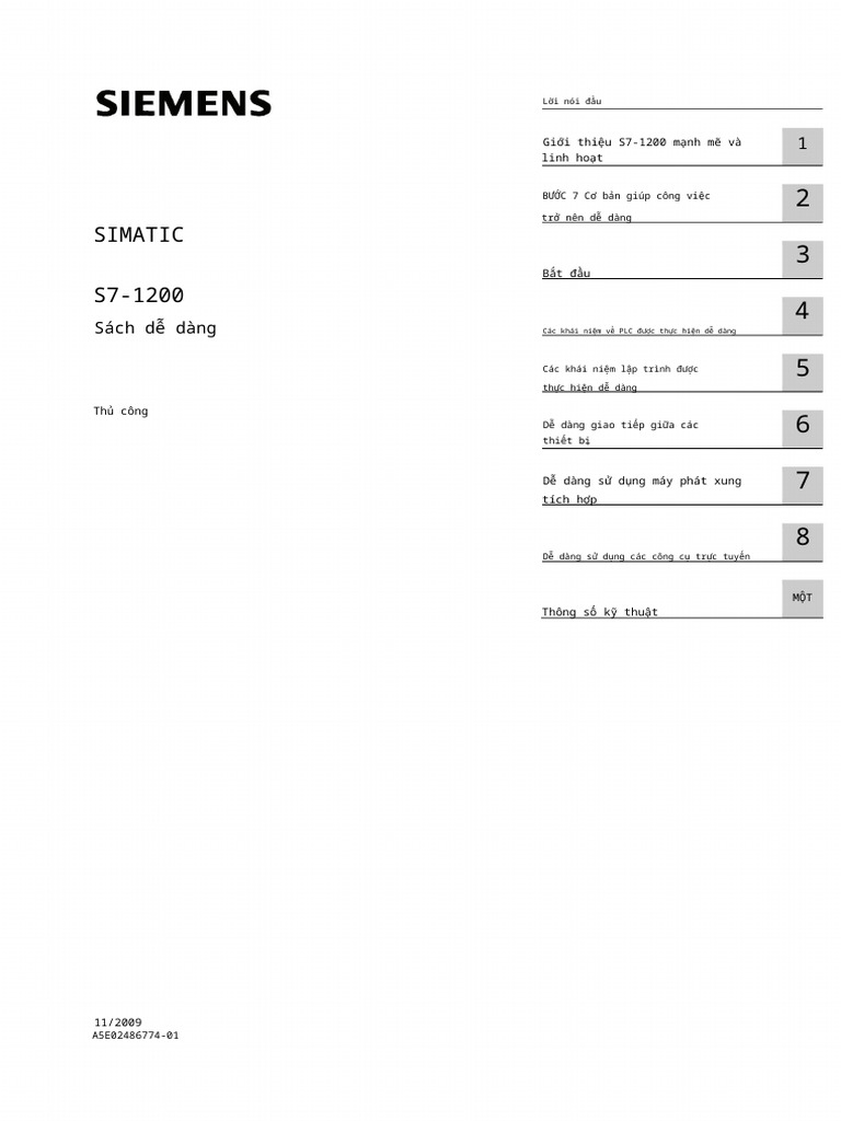 Simatic s7-1200 Easy Book Dịch | PDF