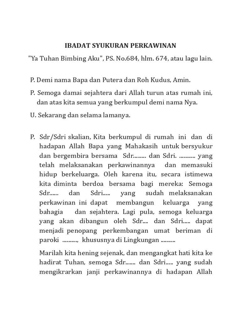 iBADAT sYUKURAN pERNIKAHAN | PDF