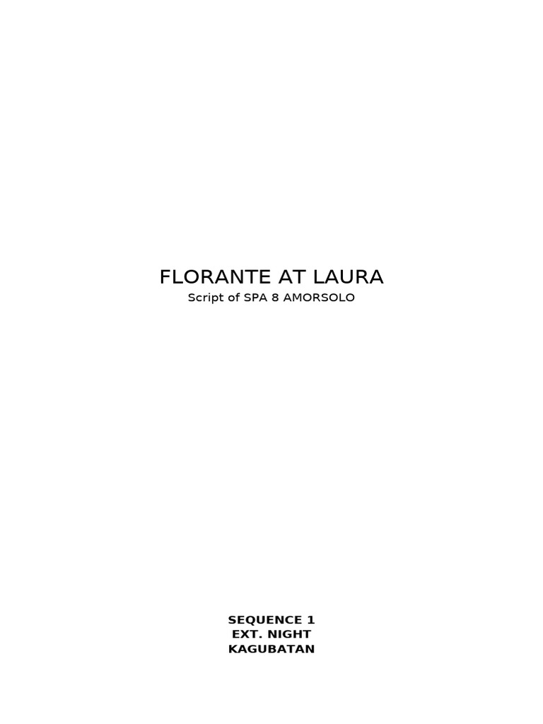 Florante at Laura - Script | PDF | Art | Poetry