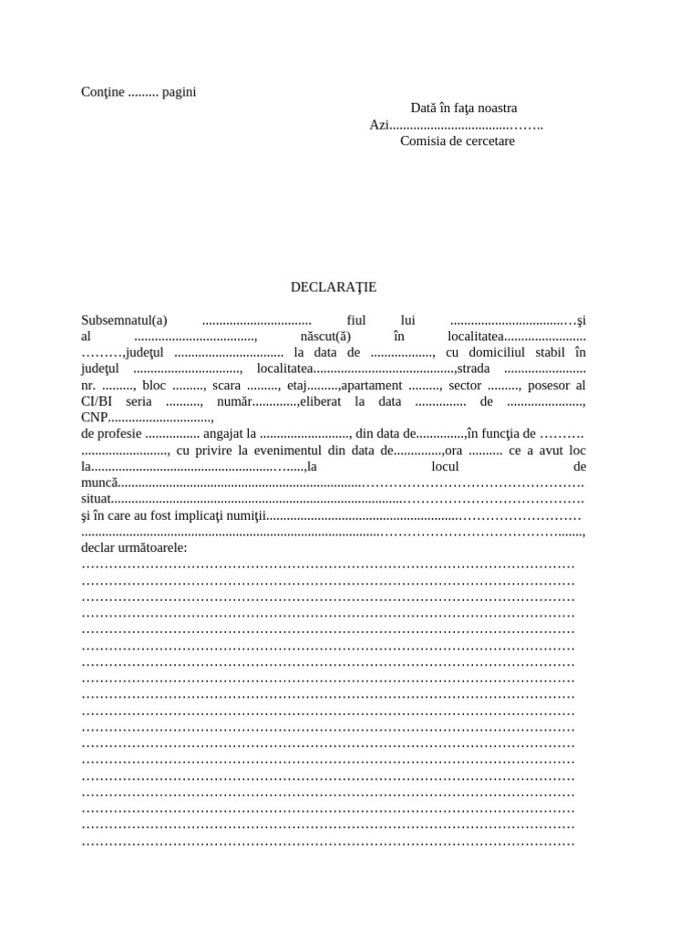 2 Declaratie - Model | PDF