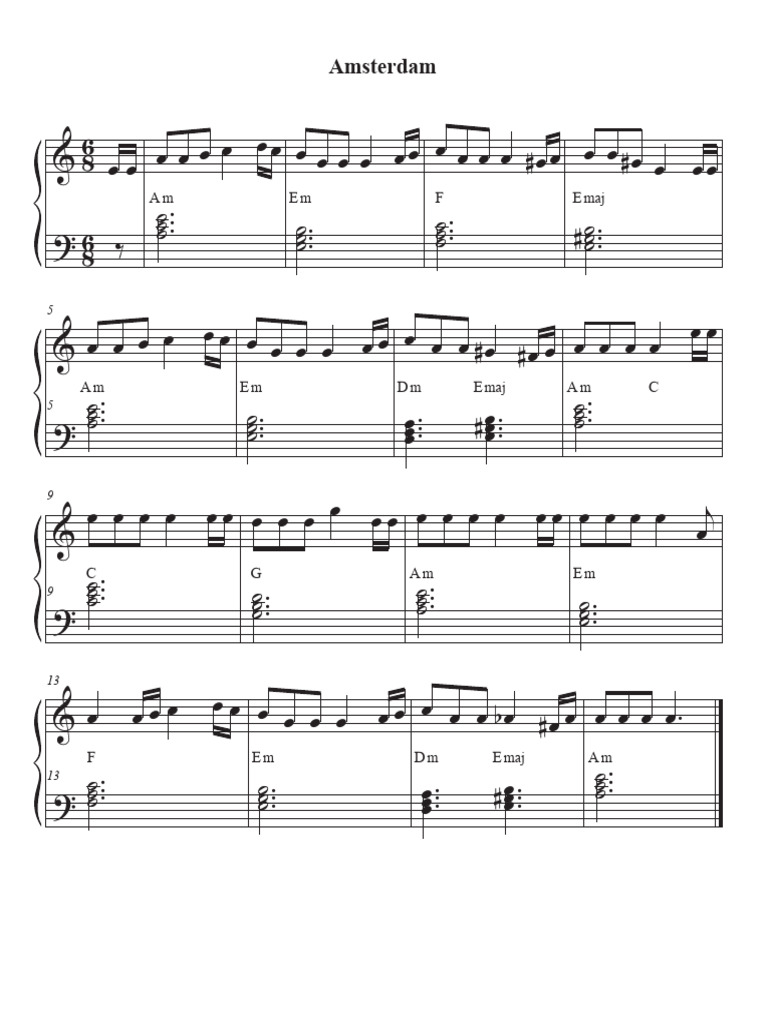 Amsterdam - Score | PDF