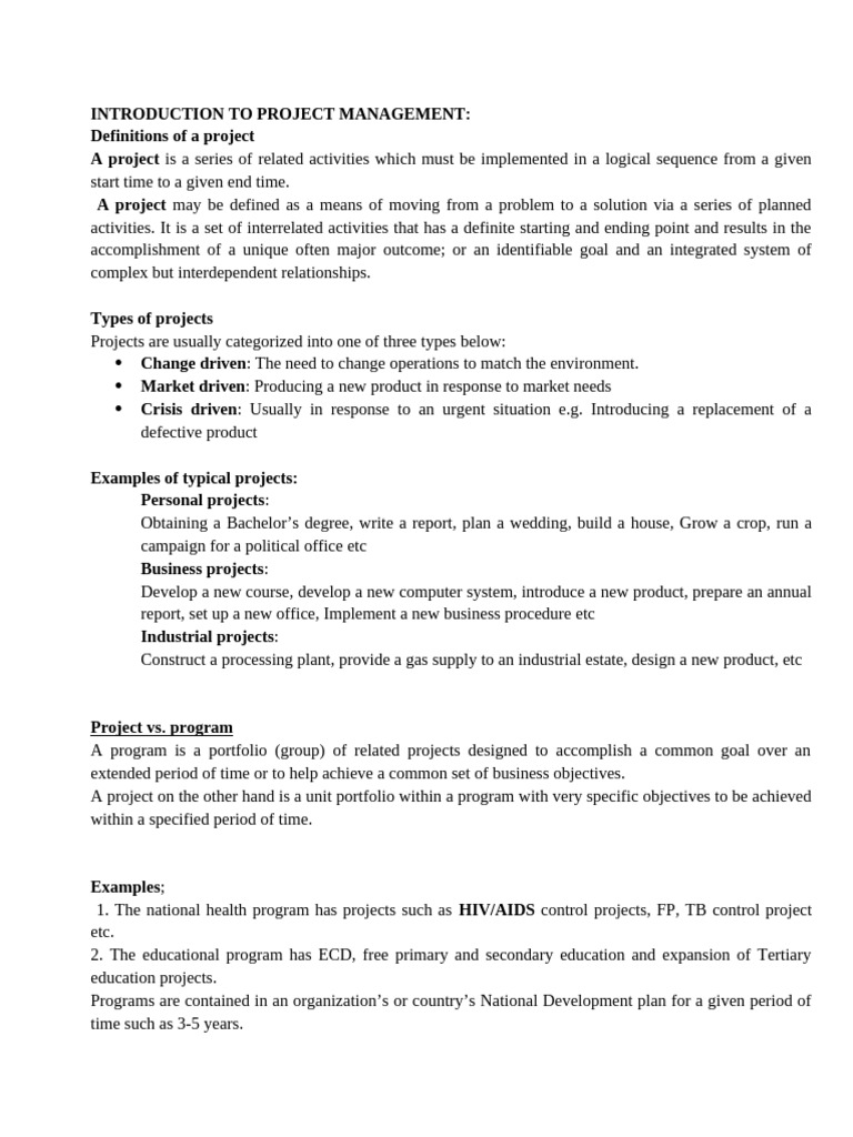 Introduction To Project Management | PDF