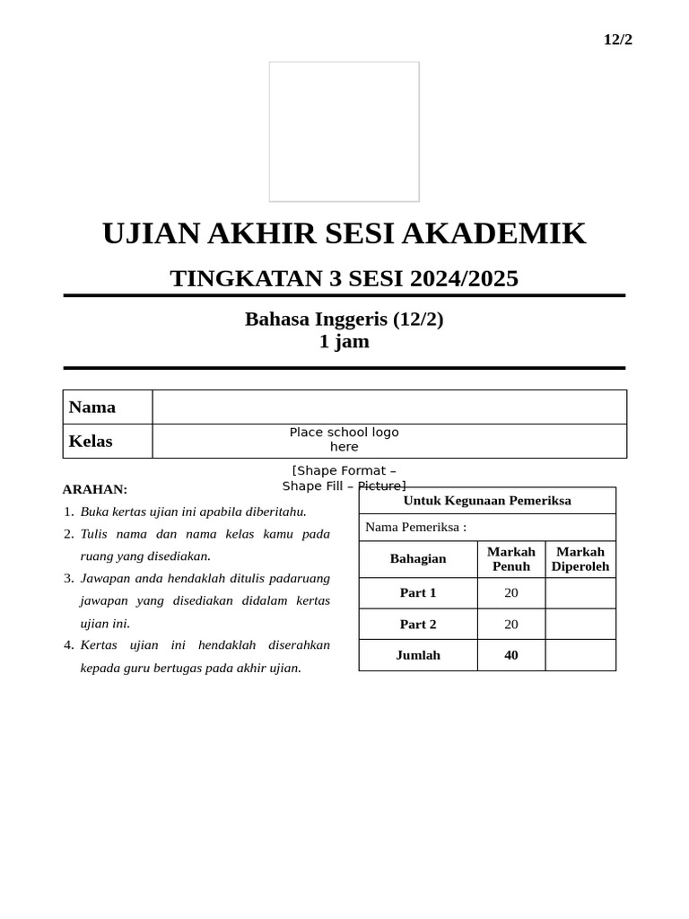 UASA Template MR Form 3 2024 - Writing | PDF