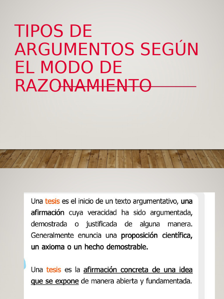 Tipos de Argumentos Segun El Modo de Razonamiento | PDF