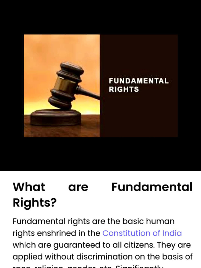 Fundamental Rights Notes | PDF