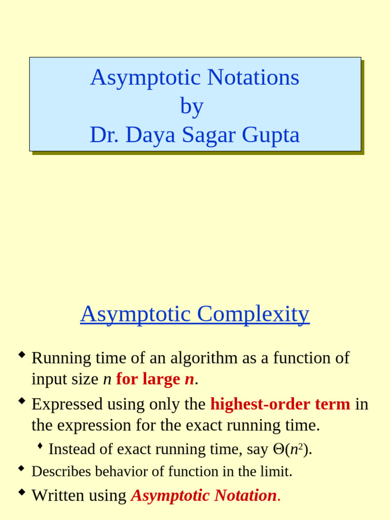 Asymptotic Notations | PDF