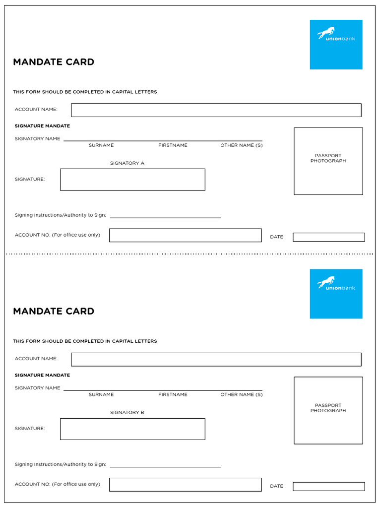 Mandate Form | PDF