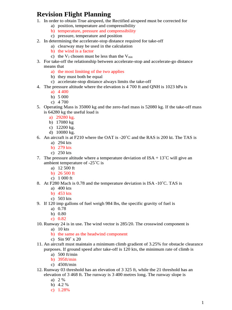 Revision 1 Flight Planning | PDF