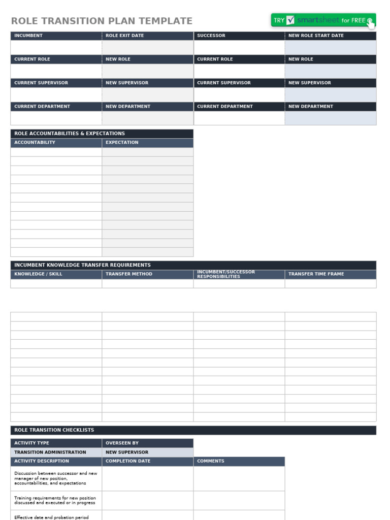 IC Role Transition Plan 9421 | PDF