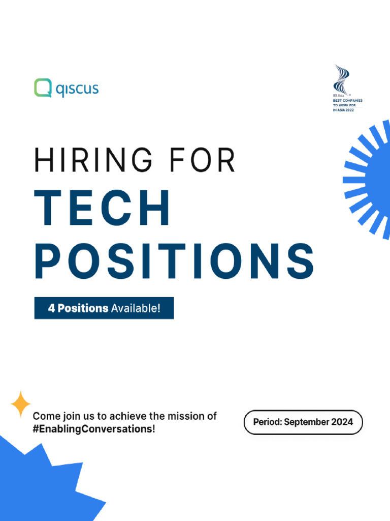 We Are Hiring - Tech Positions - 240918 - 122456 | PDF