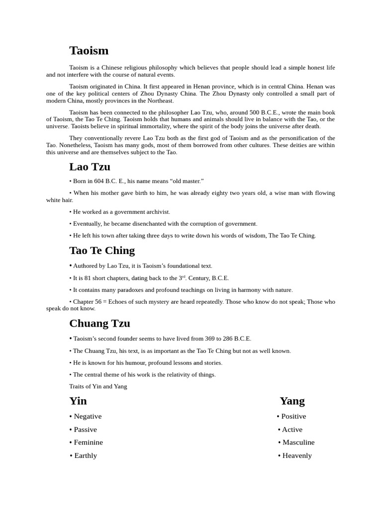Taoism | PDF