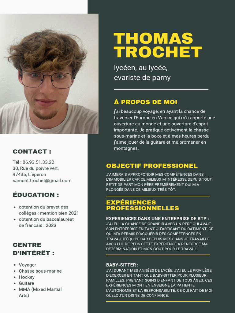 CV Trochet Thomas | PDF