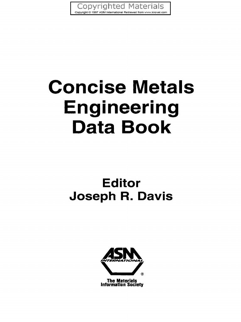 Davis, Joseph R. - Concise Metals Engineering Data Book-ASM ...