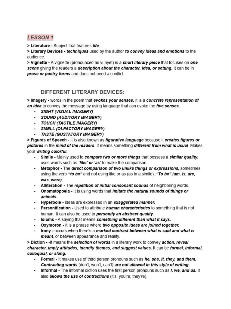 Creative Writing Reviewer | PDF