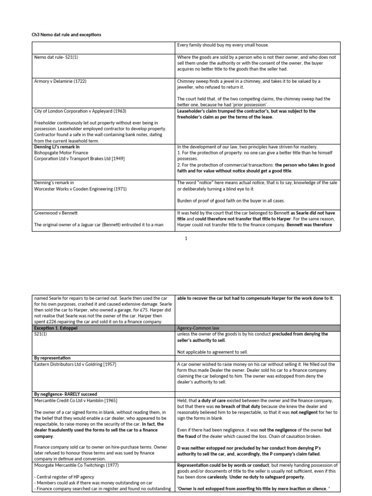 Ch3 Nemo Dat + Exceptions | PDF