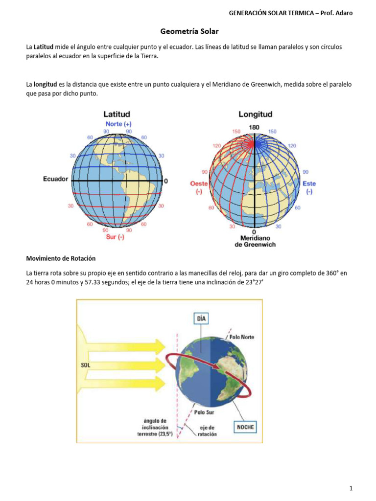 Geometría Solar | PDF