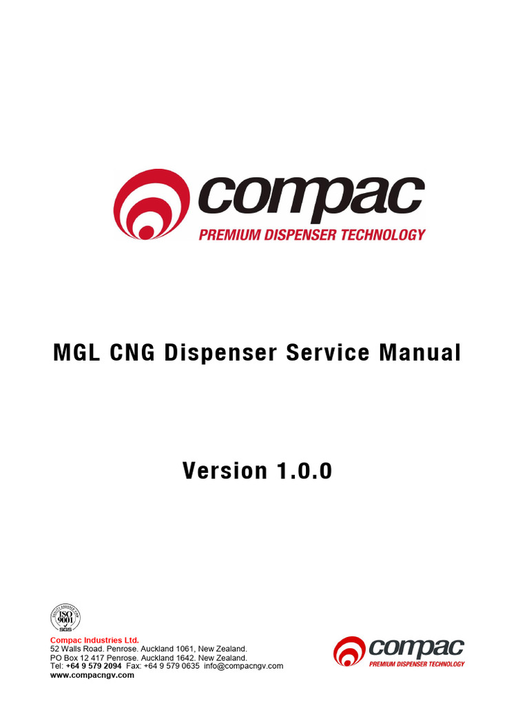 Compac Dispenser Service Manual V1.0.0-1 | PDF