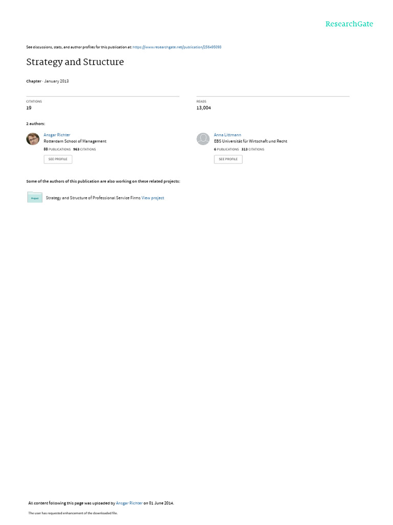 Chandler Strategy and Structure | PDF